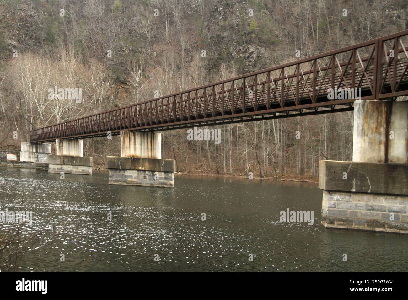 The James River Foot Bridge, part of the Appalachian Trail, crossing ...