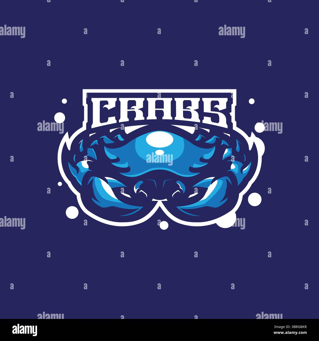 crabs mascot logo design vector with modern illustration concept style ...