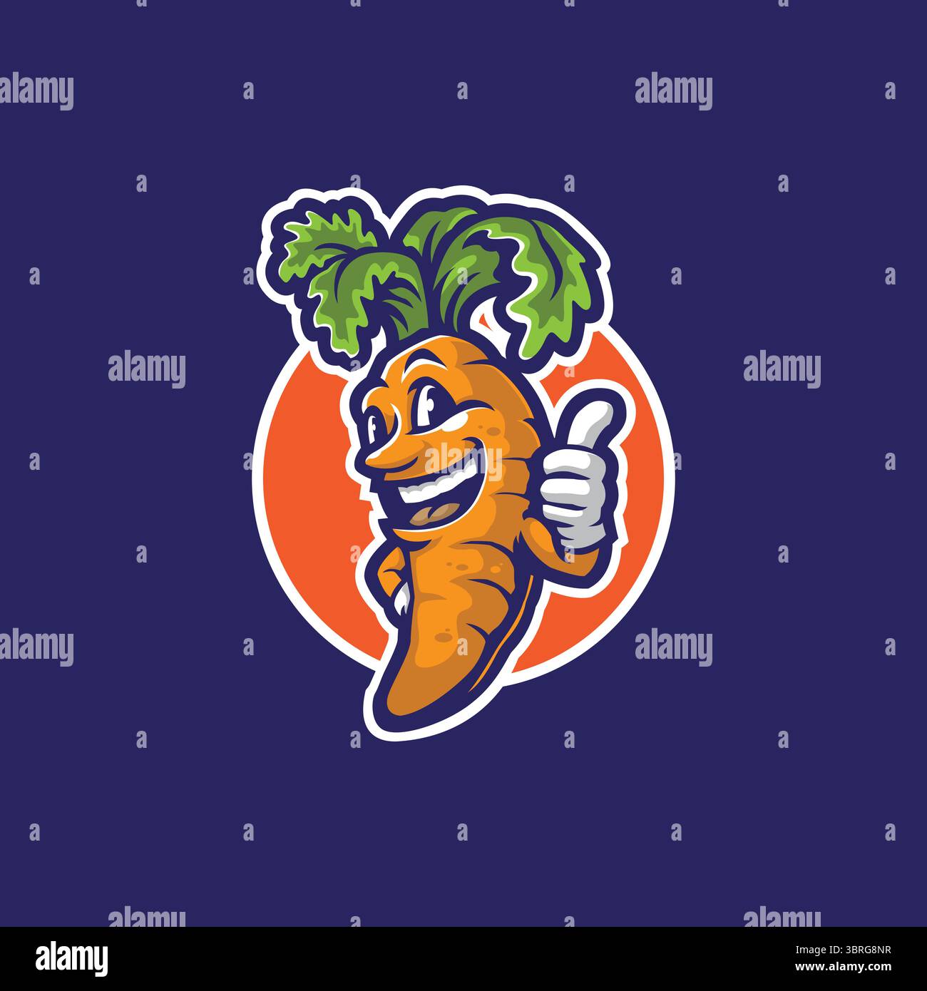 Carrot mascot logo design vector with modern illustration concept style ...