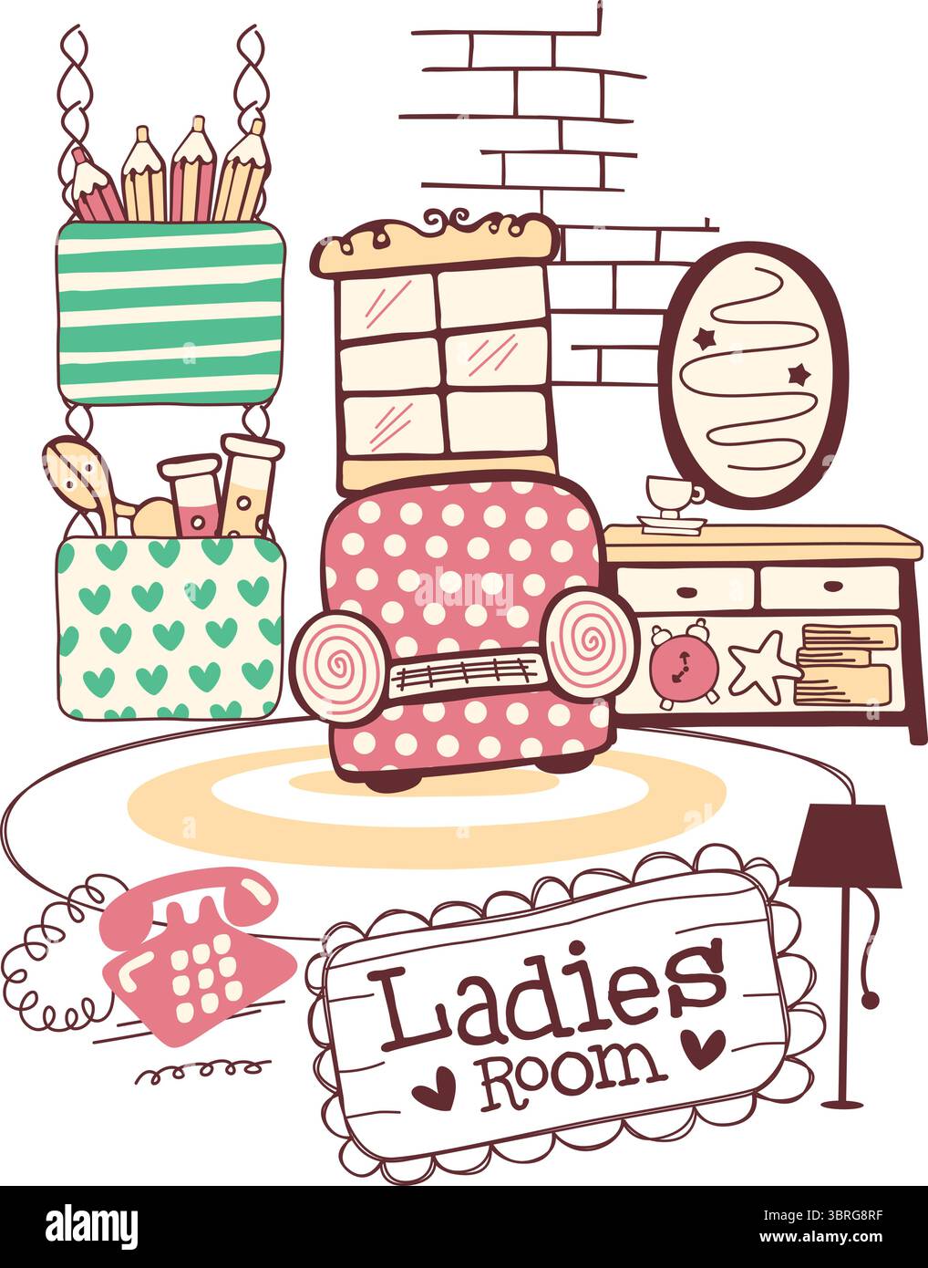 Girl room decor Stock Vector Images - Alamy