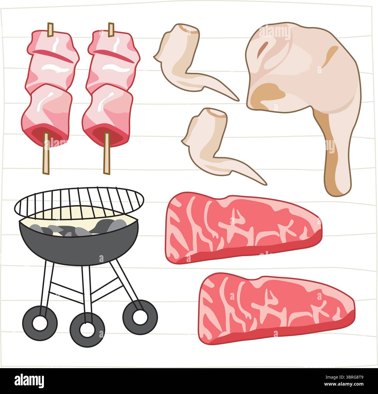 barbeque vector set Stock Vector Image & Art - Alamy