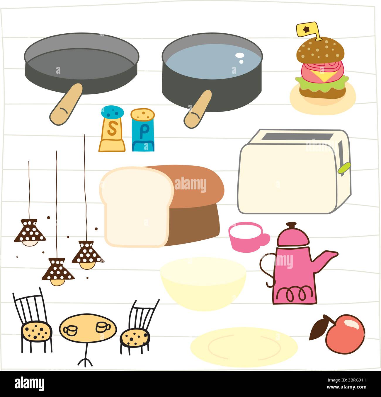 cute burger element vector Stock Vector Image & Art - Alamy