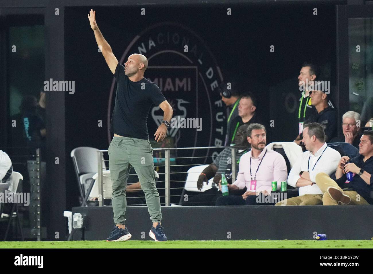 Inter Miami head coach Javier Mascherano watches during the second half ...