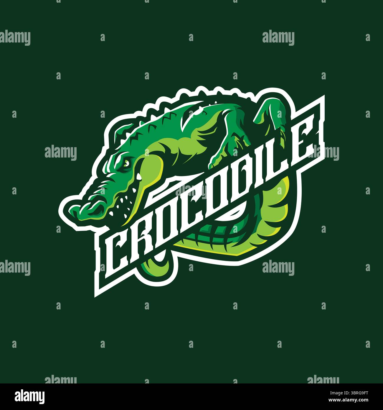 Crocodile mascot logo design vector with modern illustration concept ...