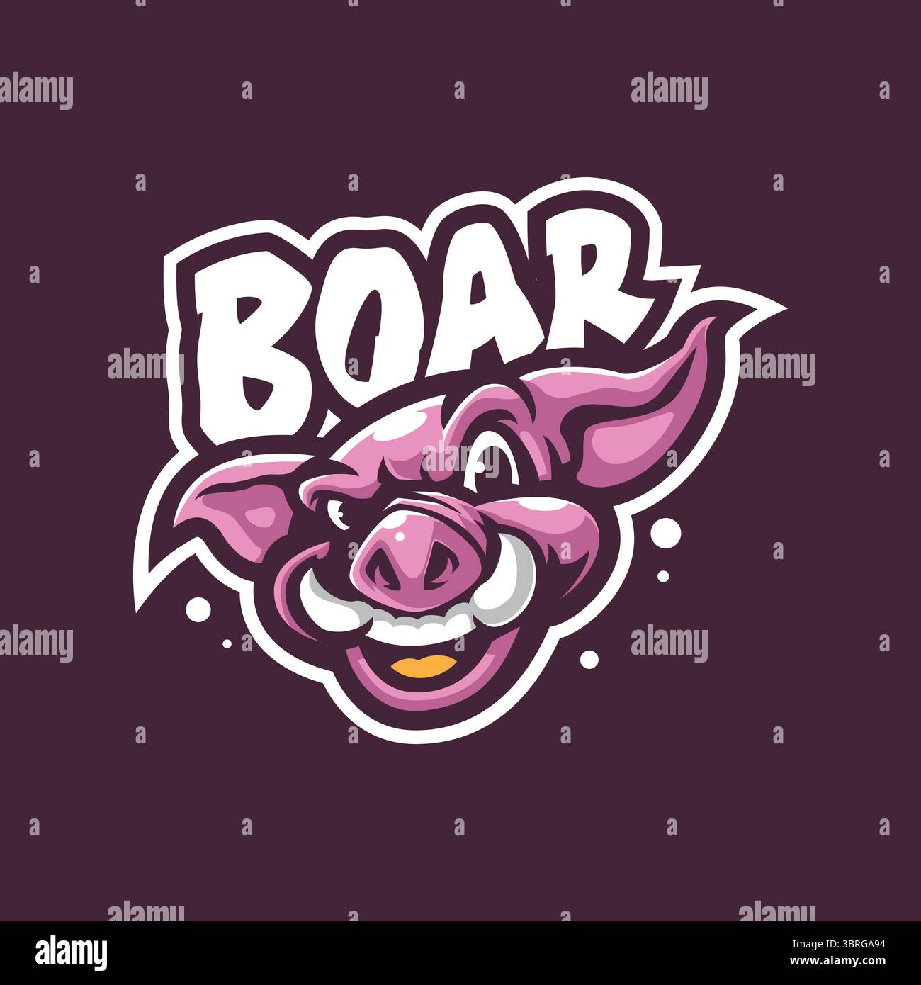 Boar mascot logo design vector with modern illustration concept style ...