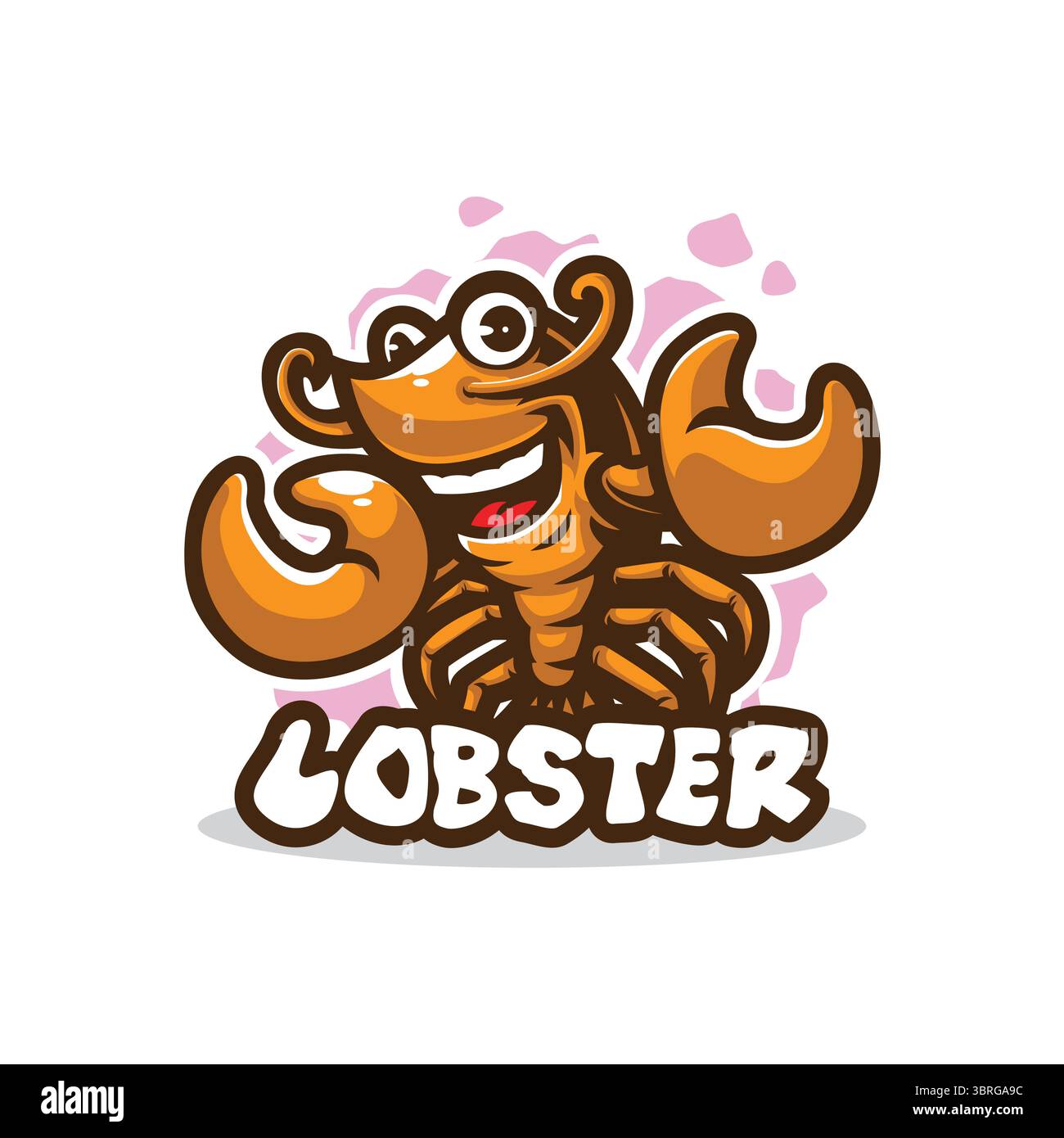Lobster mascot logo design vector with modern illustration concept ...