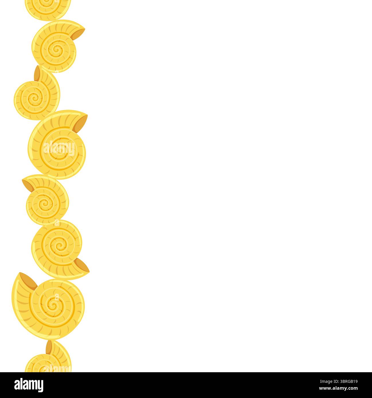 Side background with yellow shells Stock Vector Image & Art - Alamy