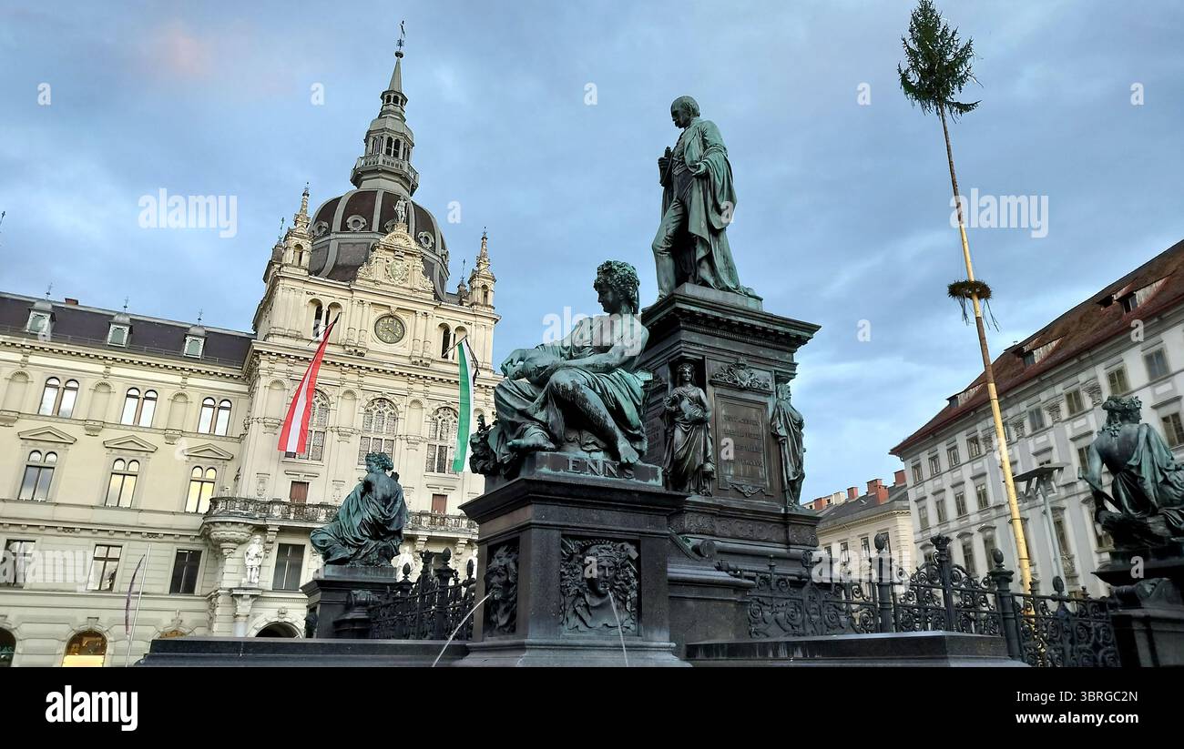 Erzherzog-Johann-Brunnen, aka the Archduke Johann Fountain, located in ...