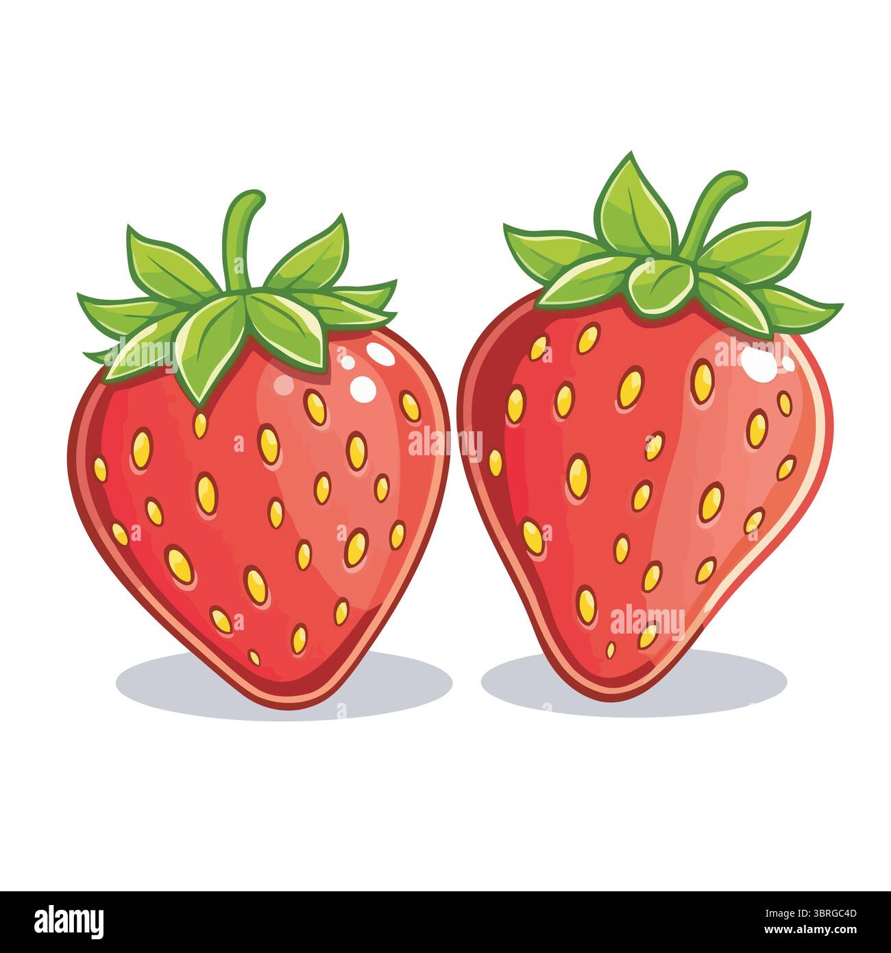 Food bright red strawberries Stock Vector Images - Alamy
