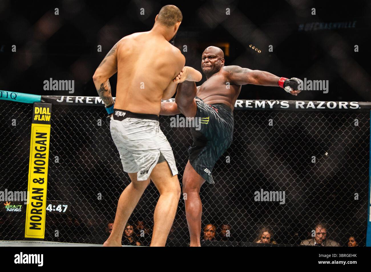 NASHVILLE, TN - JULY 13: Derrick Lewis fights Tallison Teixeira in a ...