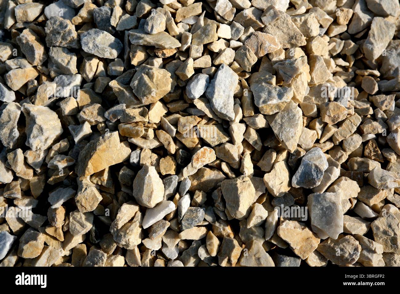 Tiny stones of various colors and textures create a beautiful landscape ...