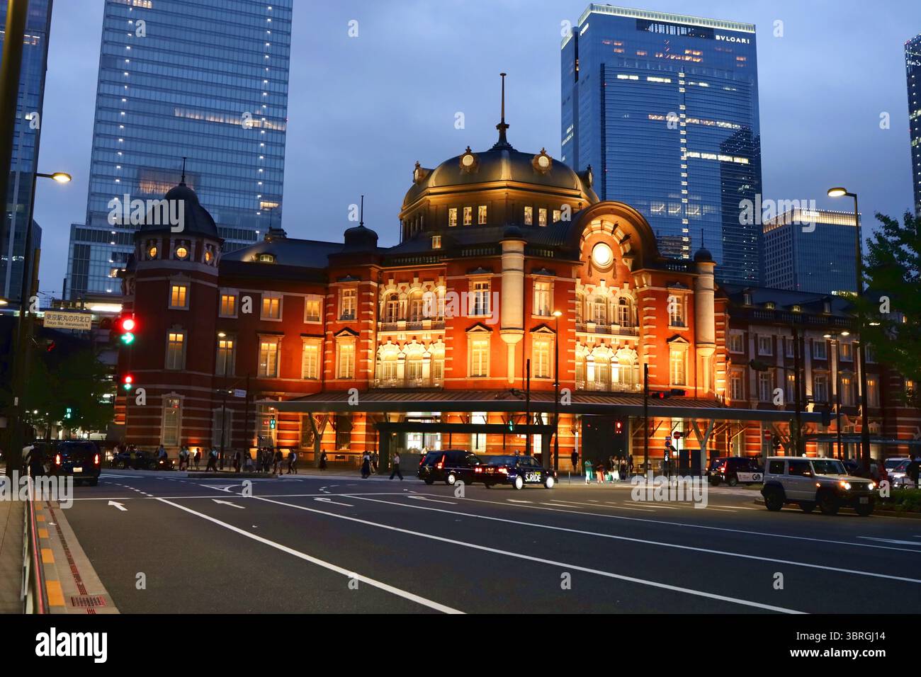July 12, 2025. Chiyoda-ku, Tokyo, Japan.The view of the Marunouchi exit of Tokyo Station at ...