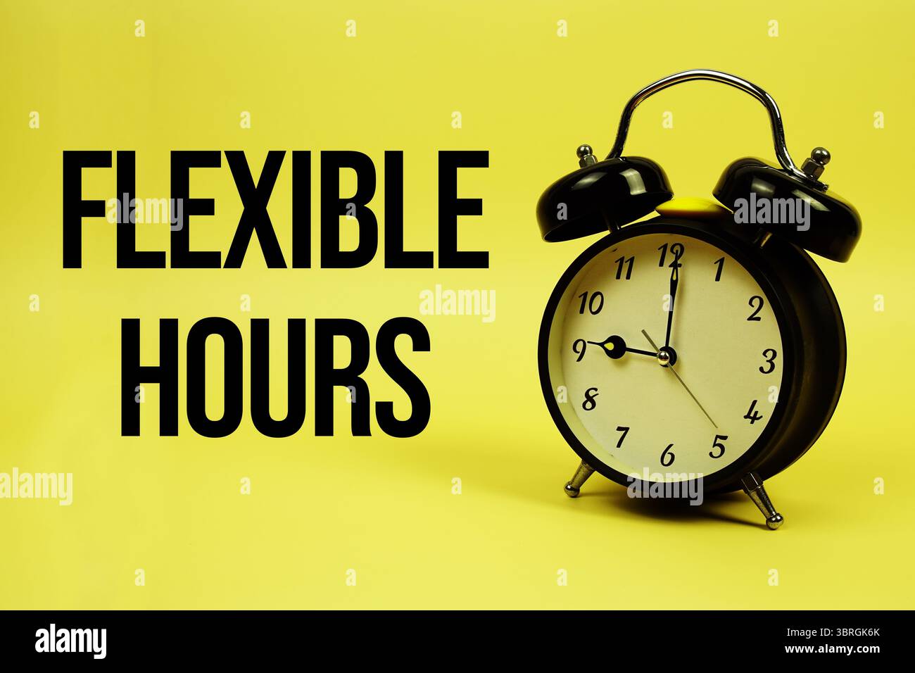 Flexible working hours text hi-res stock photography and images - Alamy