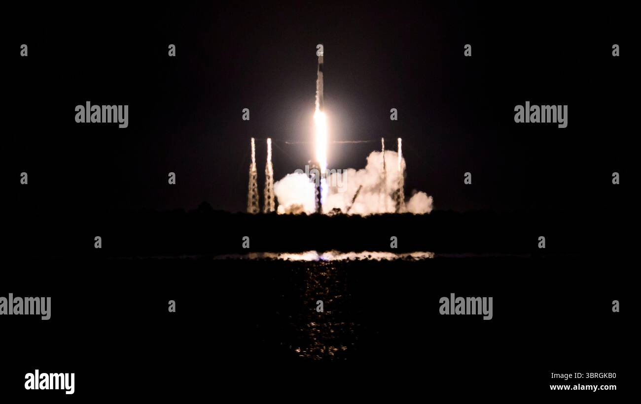Cape Canaveral, Florida, USA. 13th July, 2025. A SpaceX Falcon 9 rocket ...