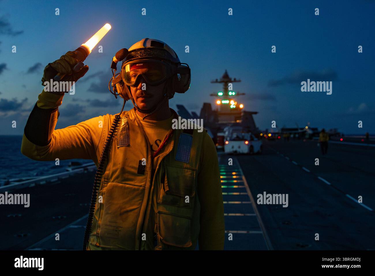 Aviation Boatswain’s Mate (Aircraft Handling) Tristan Wyns, assigned to ...