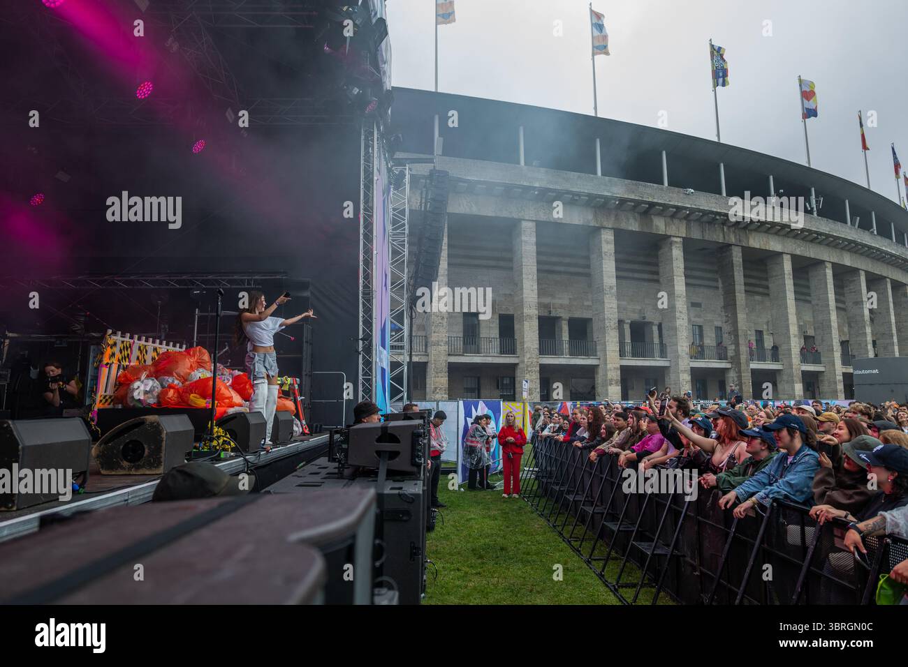 Berlin, Germany - July 12, 2025, Lollapalooza crowd watching the ...