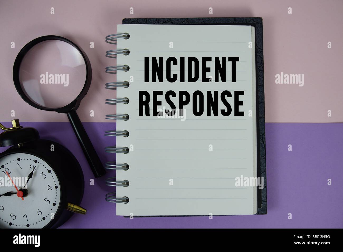 Incident Response text written on notebook paper with magnifying glass ...