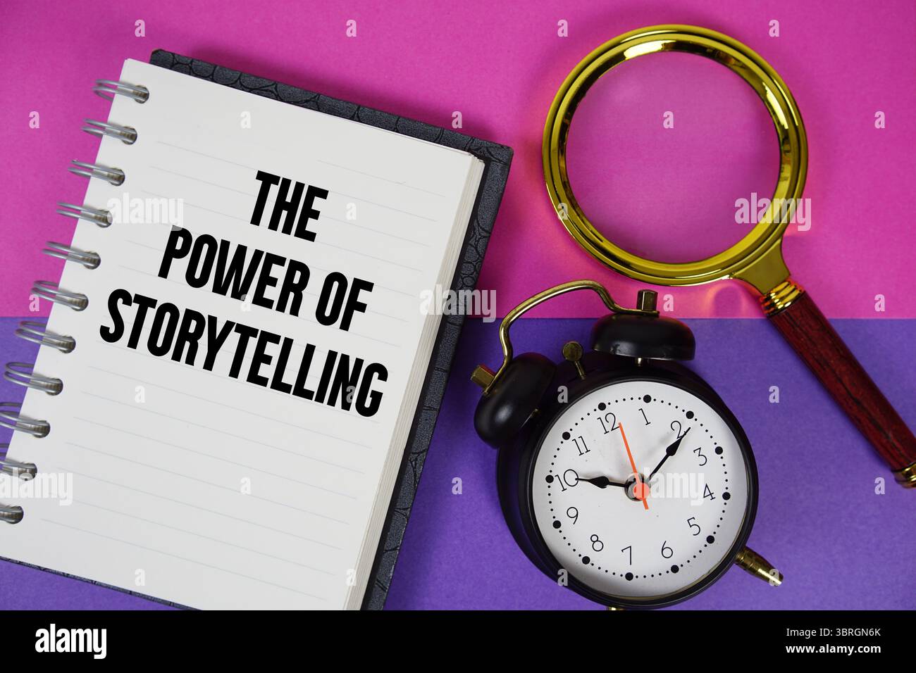 The Power Of Storytelling text written on notebook paper with ...