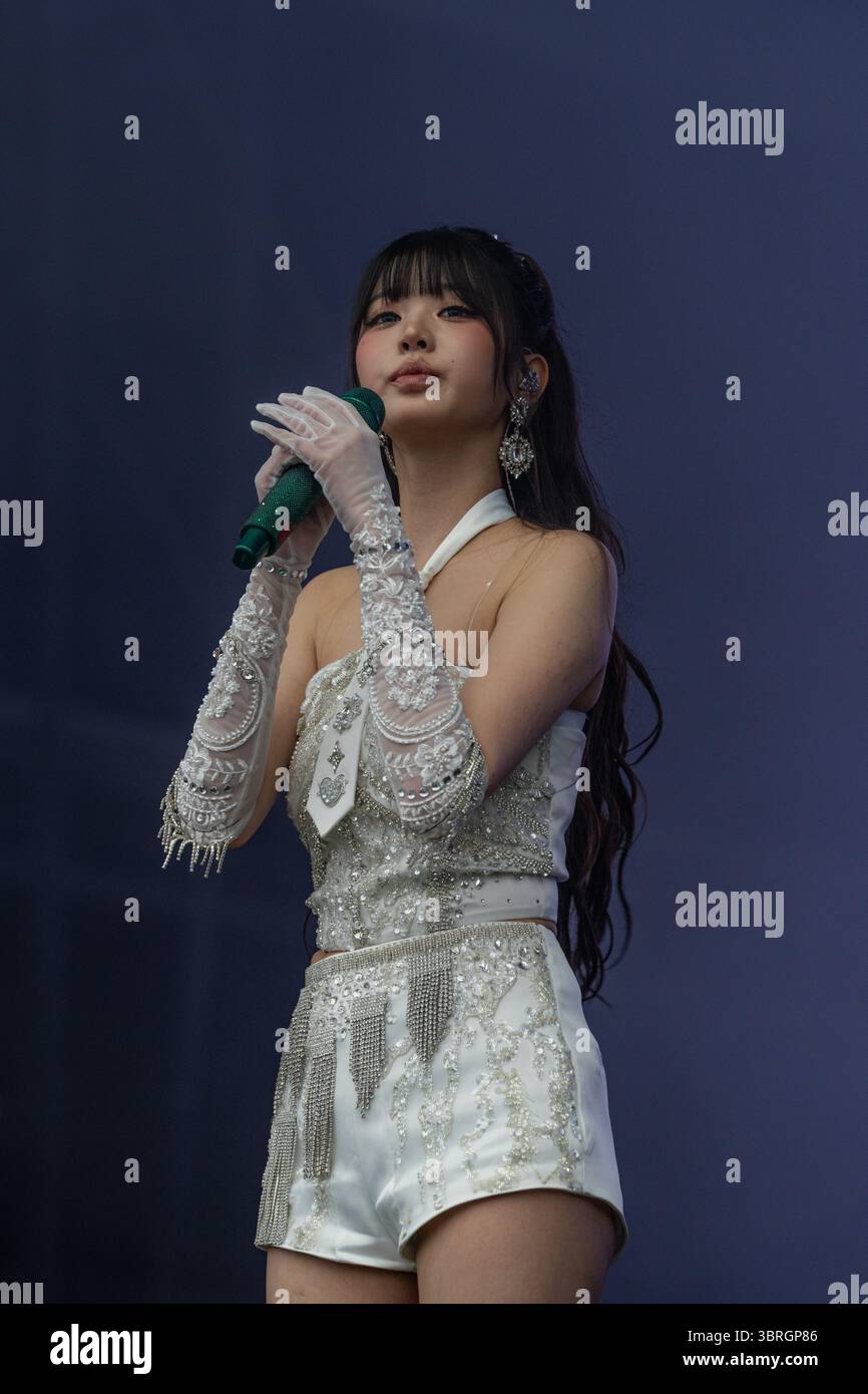 Berlin, Germany - July 12, 2025, Korean girl group IVE performs on the ...