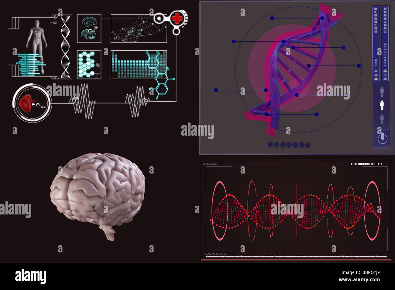 Digitally generated human brain dna hi-res stock photography and images ...