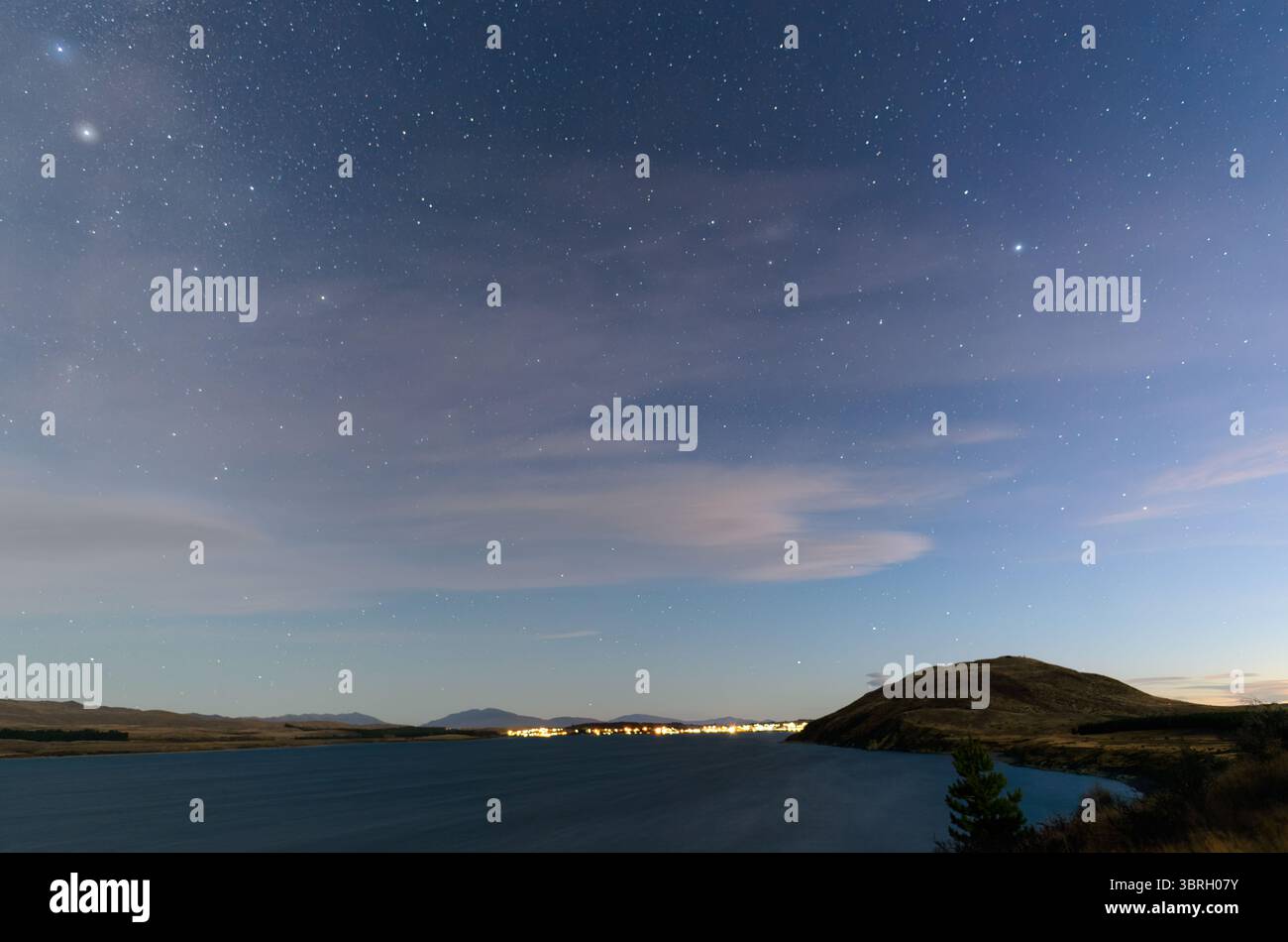 Night sky over Lake Tekapo. South Island. New Zealand Stock Photo - Alamy
