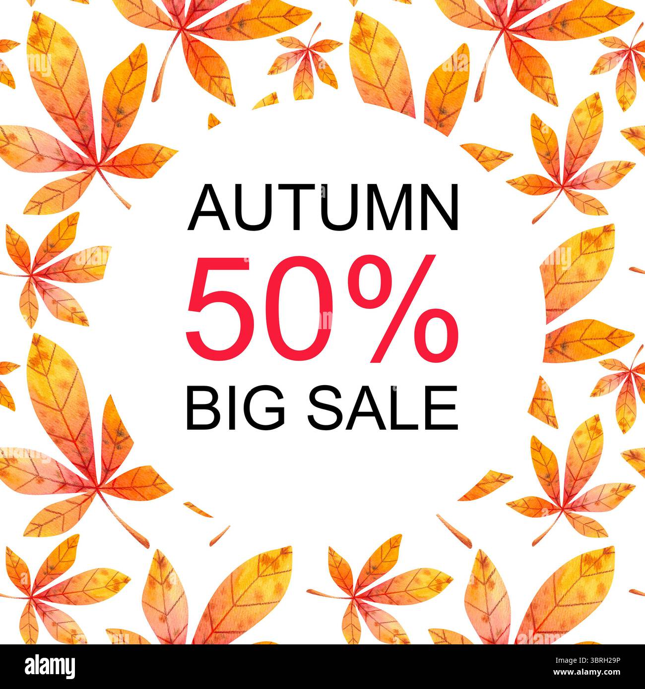 Watercolor background templates leaf Cut Out Stock Images & Pictures ...