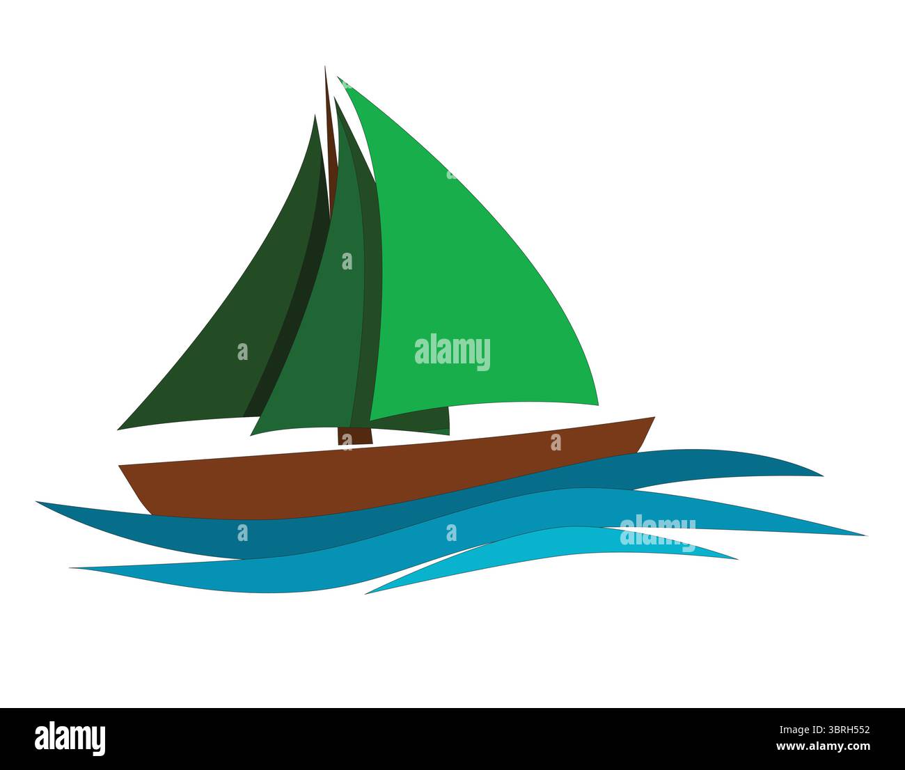 White sailing yacht in Stock Vector Images - Alamy