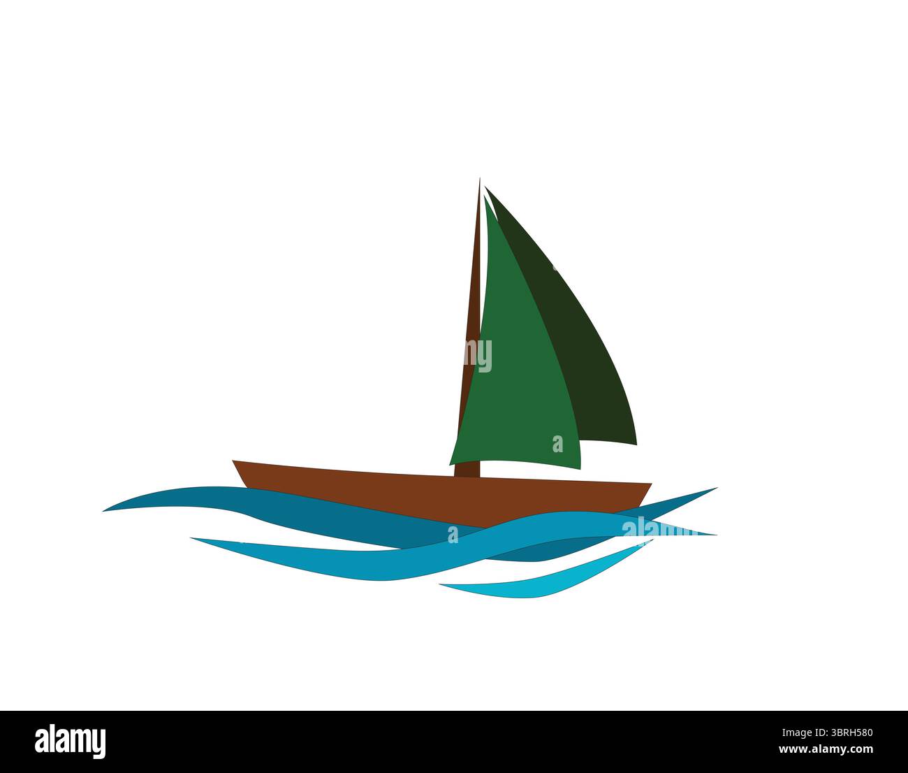 sailing ship at sea in illustrator Stock Vector Image & Art - Alamy