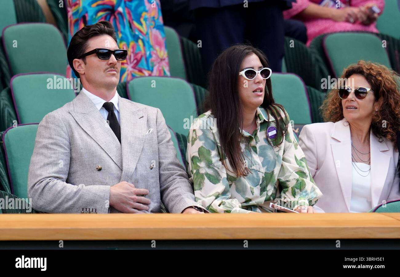 Arthur Borges with Garbiñe Muguruza on day thirteen of the 2025 ...