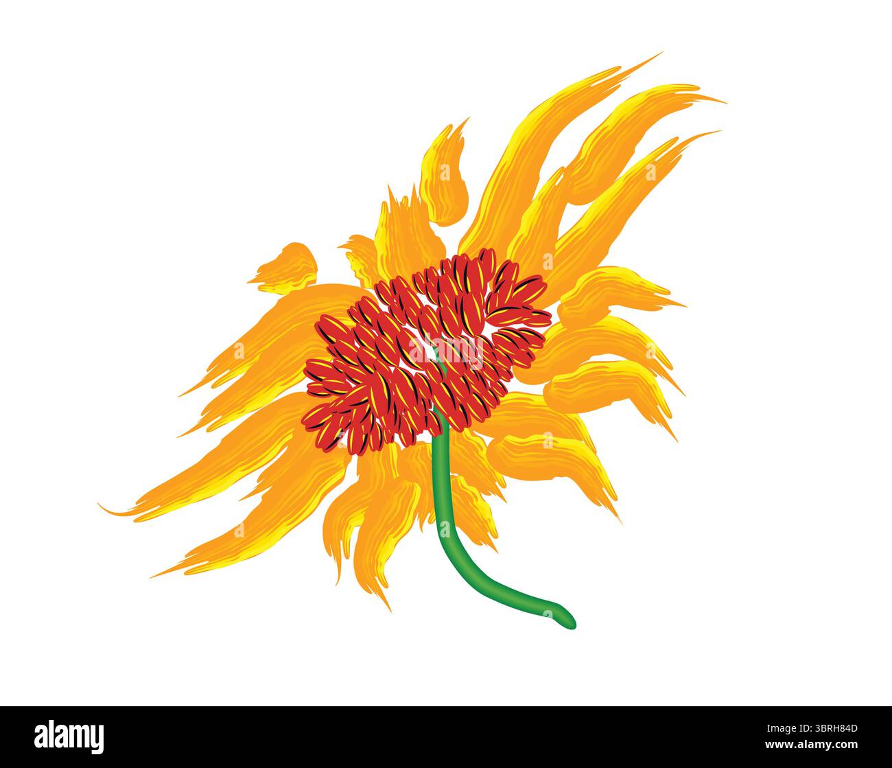 Artistic flower illustration Cut Out Stock Images & Pictures - Alamy