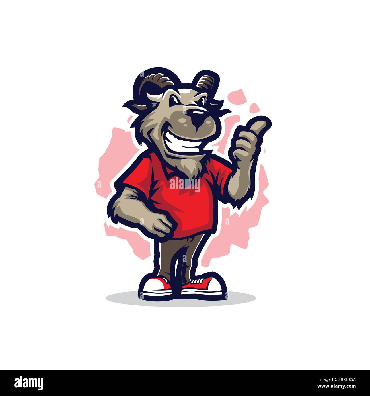Goat mascot logo design vector with concept style for badge, emblem and ...