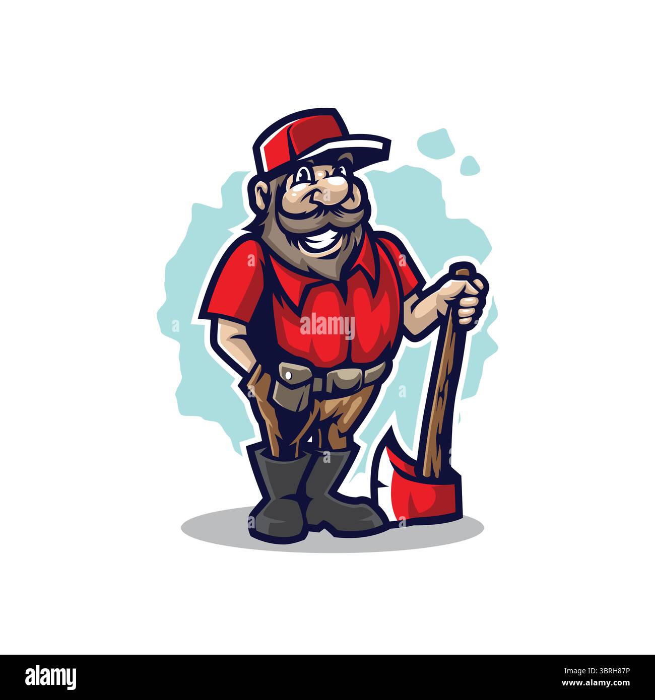 Lumberjack mascot logo design vector with concept style for badge ...