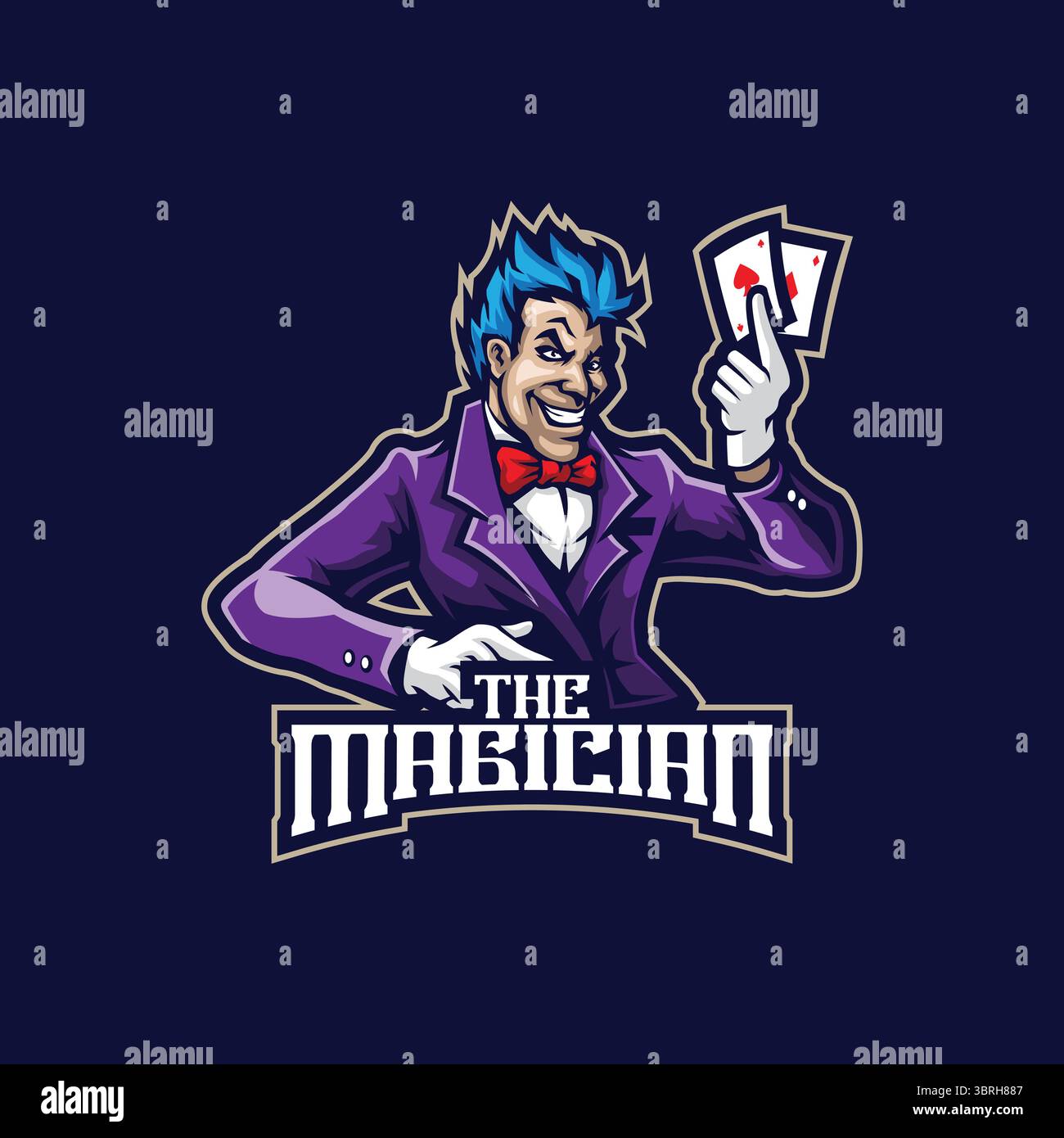 Magician mascot logo design vector with concept style for badge, emblem ...
