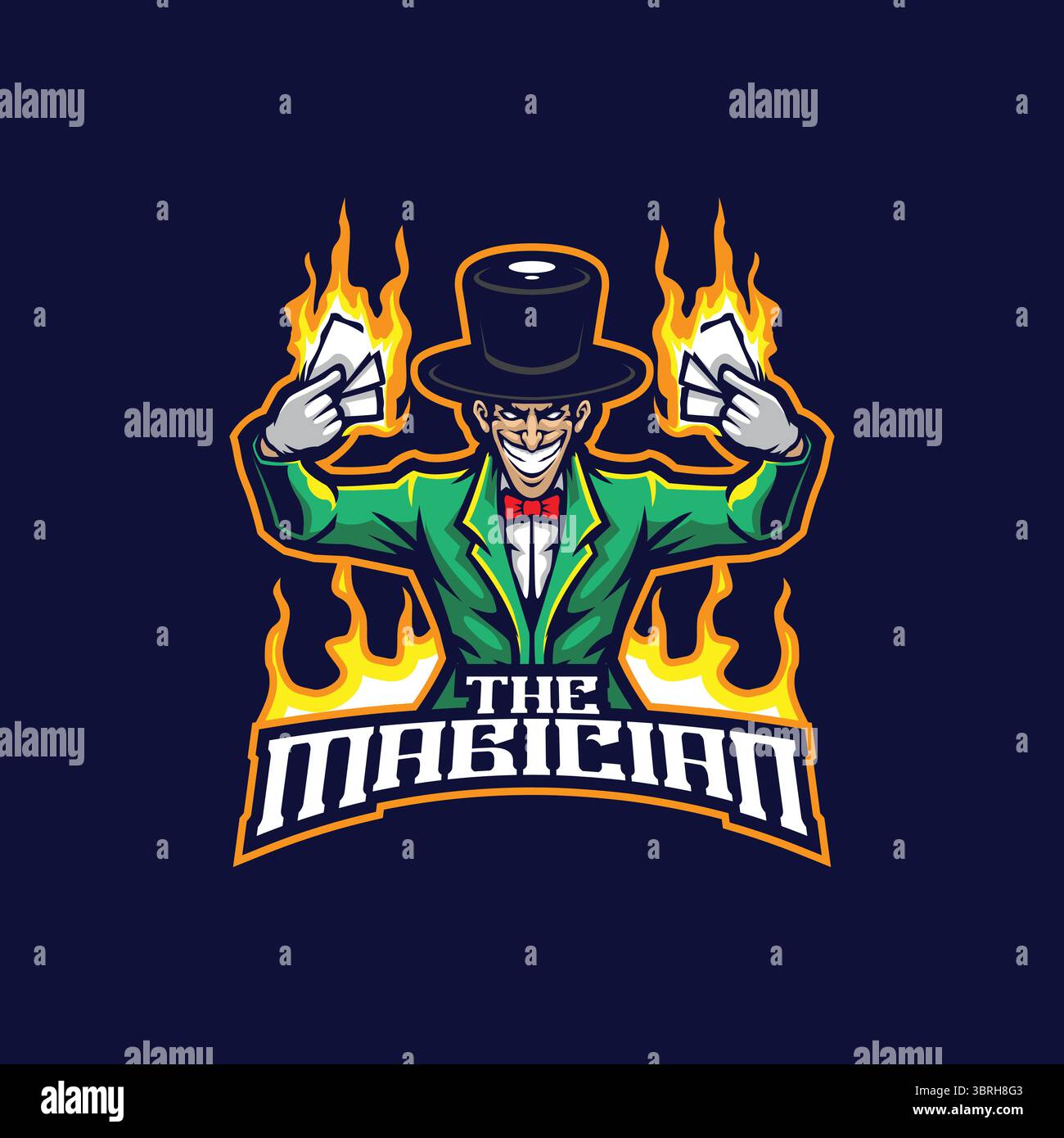 Magician mascot logo design vector with concept style for badge, emblem ...
