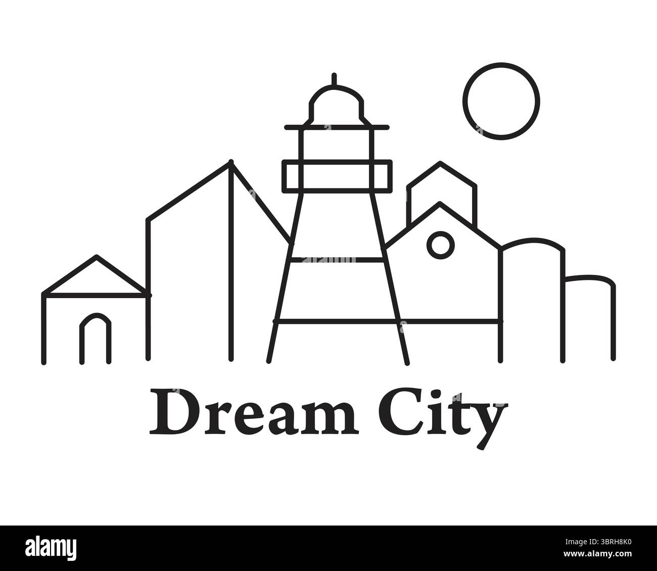 Logo property design Black and White Stock Photos & Images - Alamy