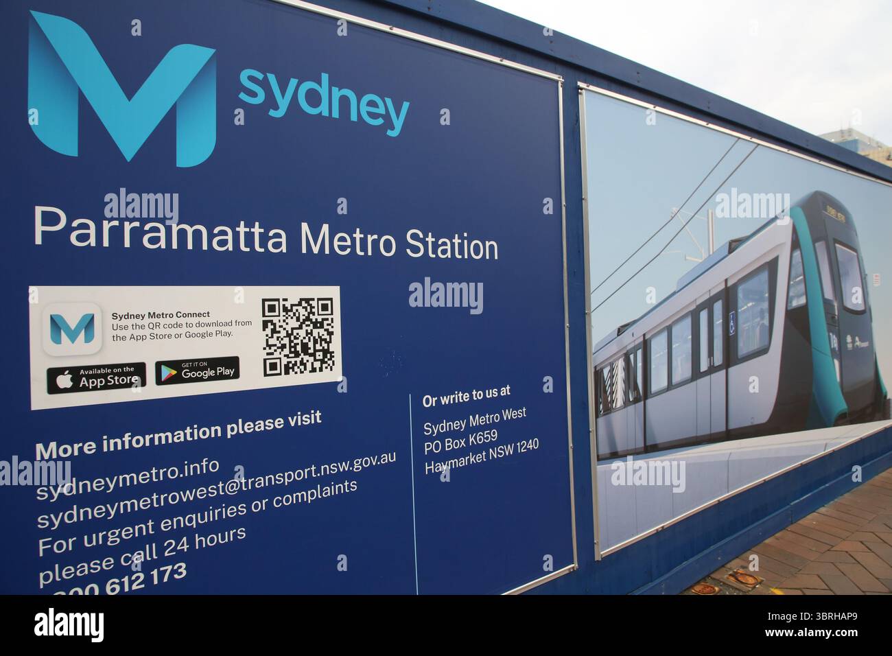 Sydney, NSW, Australia. 13th July 2025. Parramatta metro station, an ...