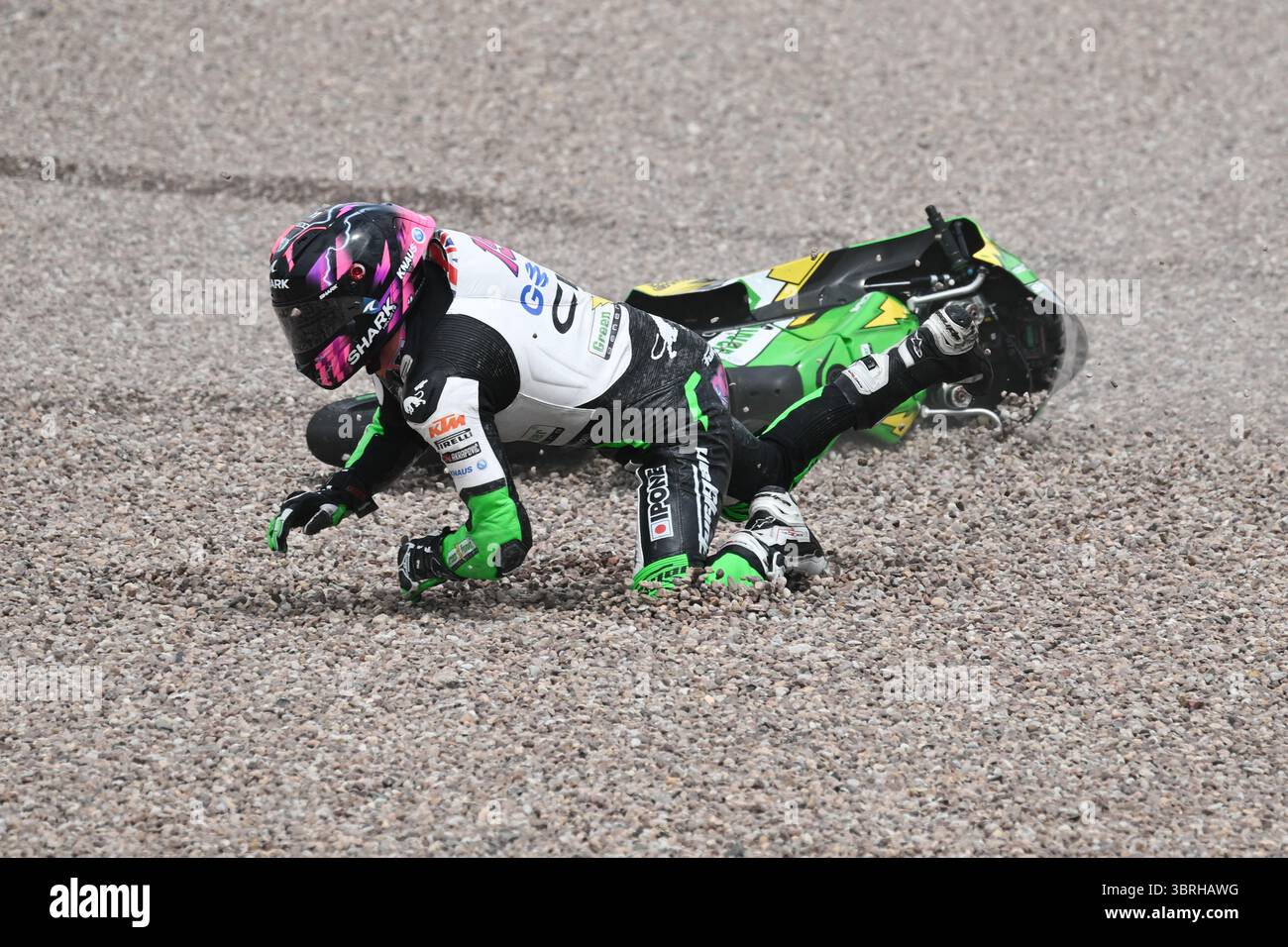 13 July 2025, Saxony, Hohenstein-Ernstthal: Motorsport/Motorcycle ...