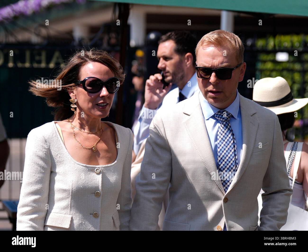 Sir Chris Hoy and Lady Sarra Hoy arriving on day fourteen of the 2025 ...