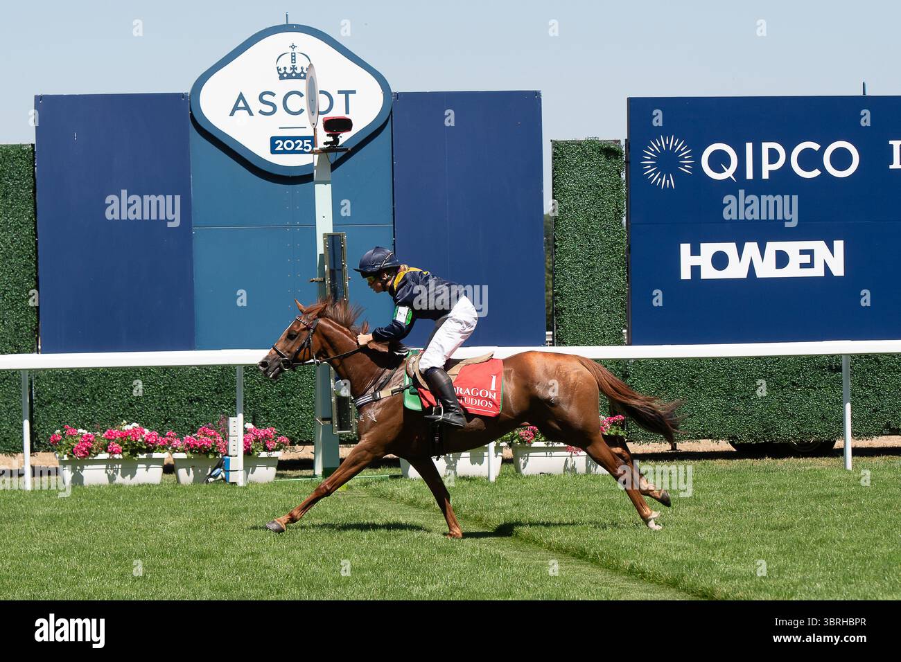 Ascot, Berkshire, UK. 13th July, 2025. Pony AVALON DANCER ridden by ...