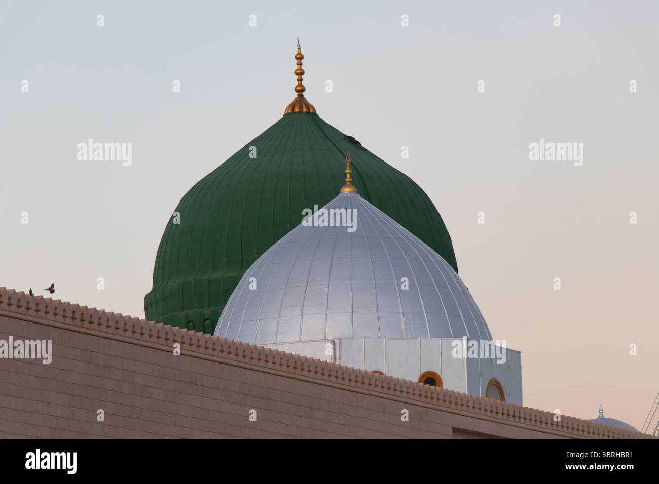 The Green Dome of the Prophet Mosque in Medina. Al Masjid an Nabawi ...