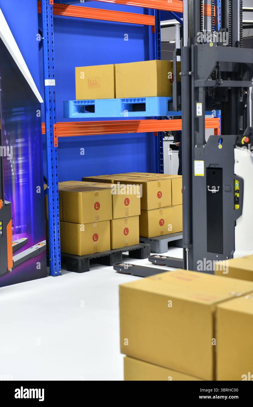 Autonomous Cargo transport robot in warehouses automation or Robots in ...