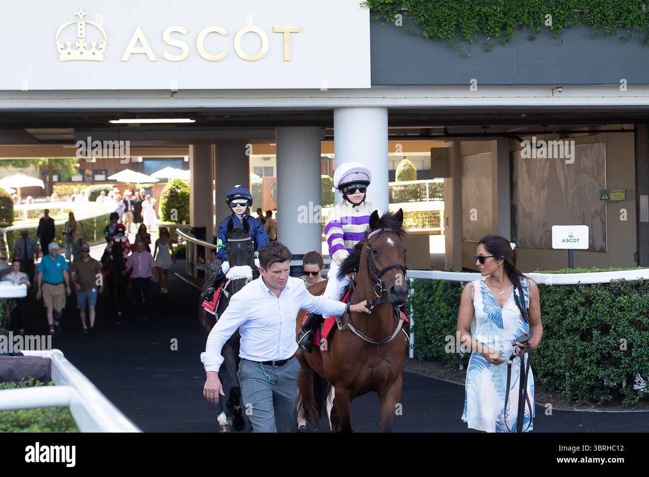 Ascot, Berkshire, UK. 13th July, 2025. Retired jockey Jamie Moore with ...
