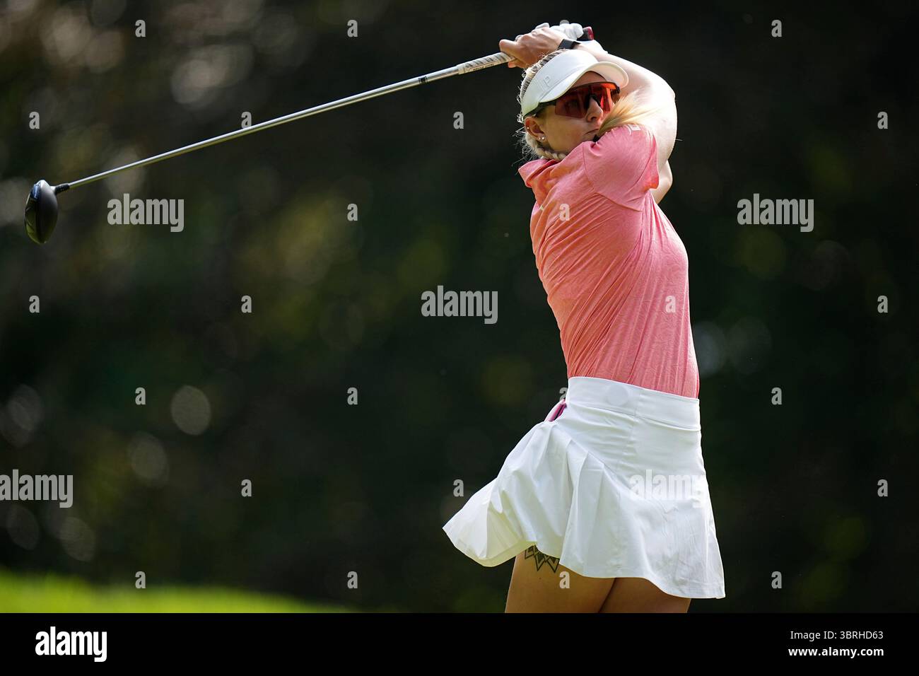 Cassandra Alexander, of South Africa, plays on the 4th hole during the ...