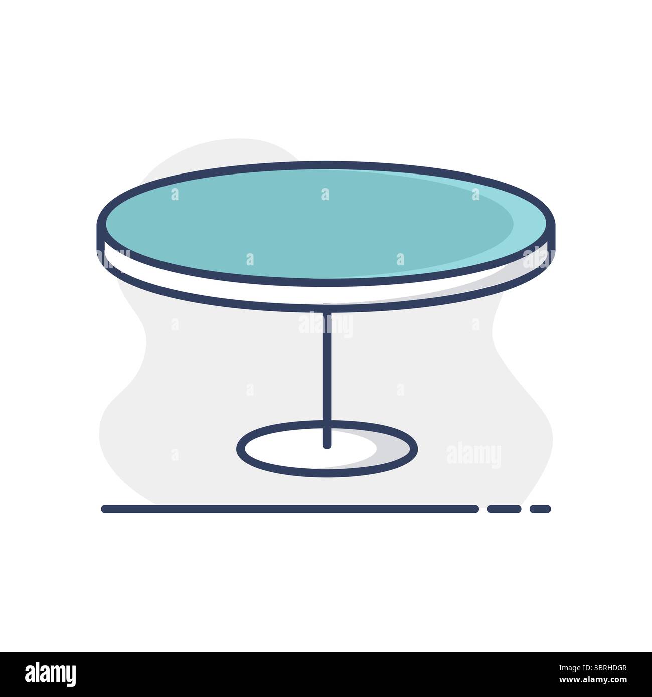 Round table vector icon. Graph symbol for furniture, web site and apps ...