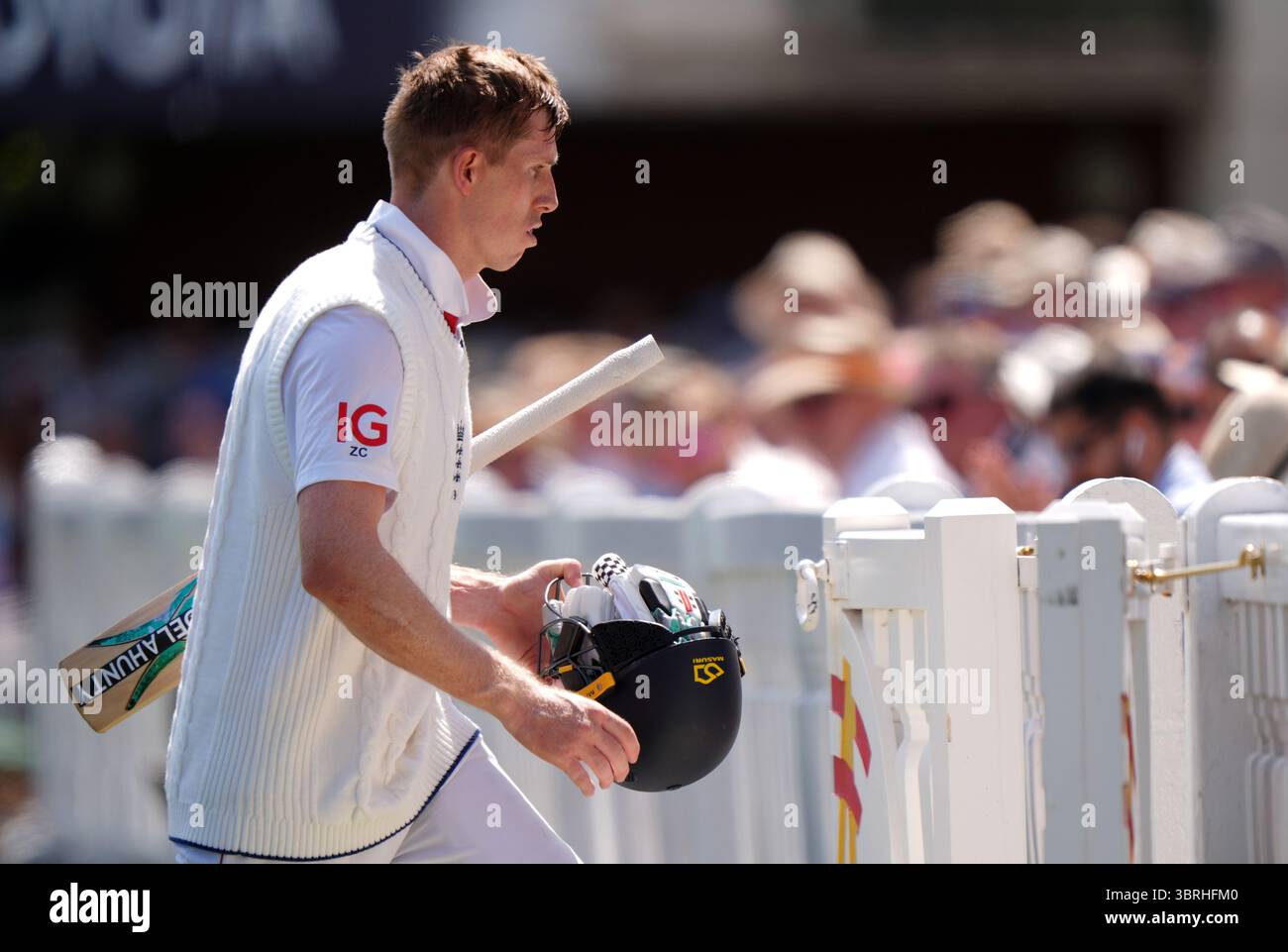 England's Zak Crawley walks off after being caught by India's Yashasvi Jaiswal off the bowling ...