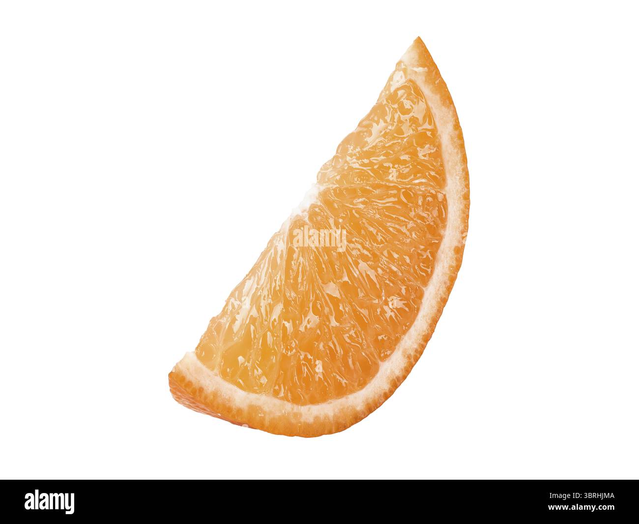 Slice of a tasty orange isolated on white background with copy space ...