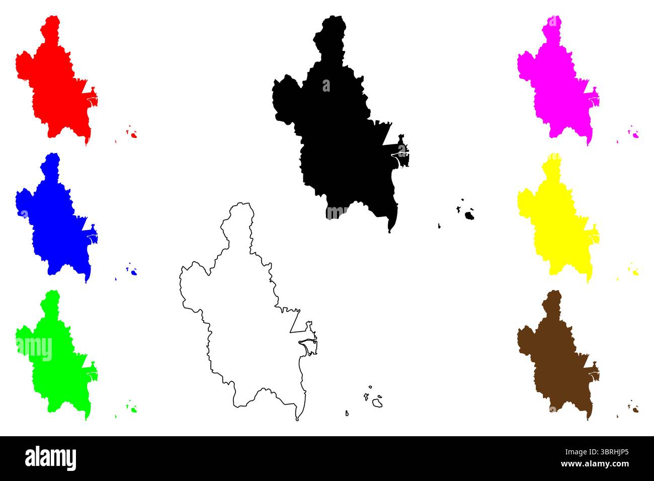 Iwakuni city (Japan, Nihon-koku or Nippon-koku, Chugoku region) map ...
