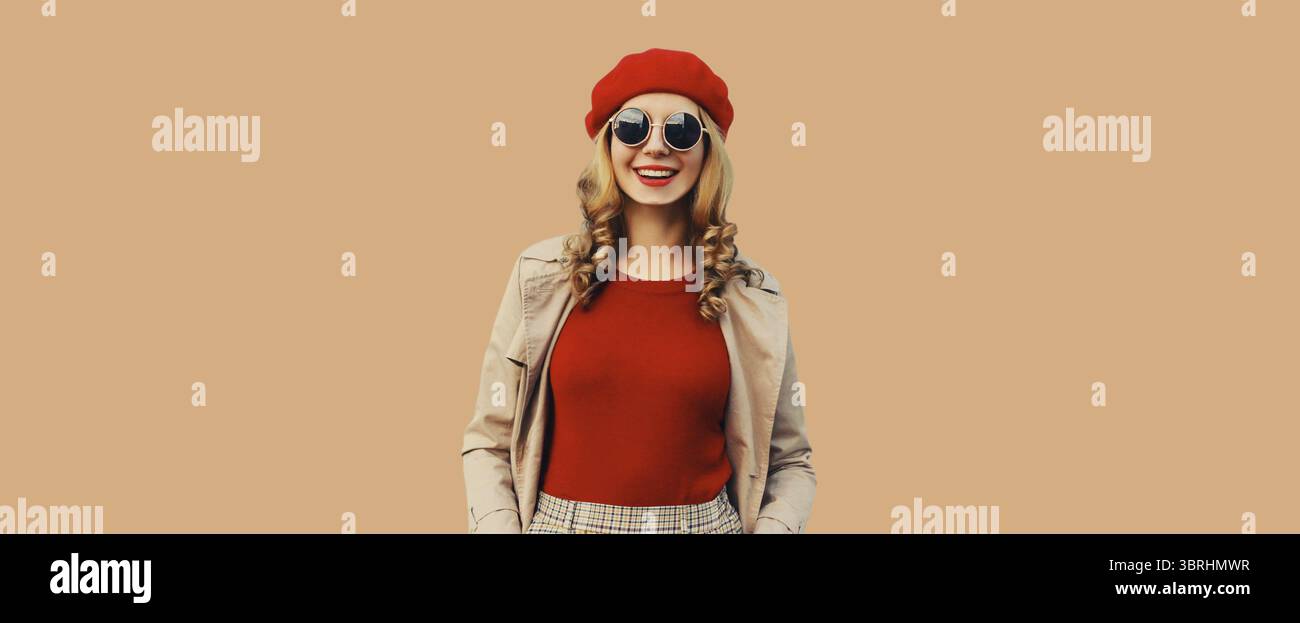 Beautiful french woman in brown hi-res stock photography and images - Alamy