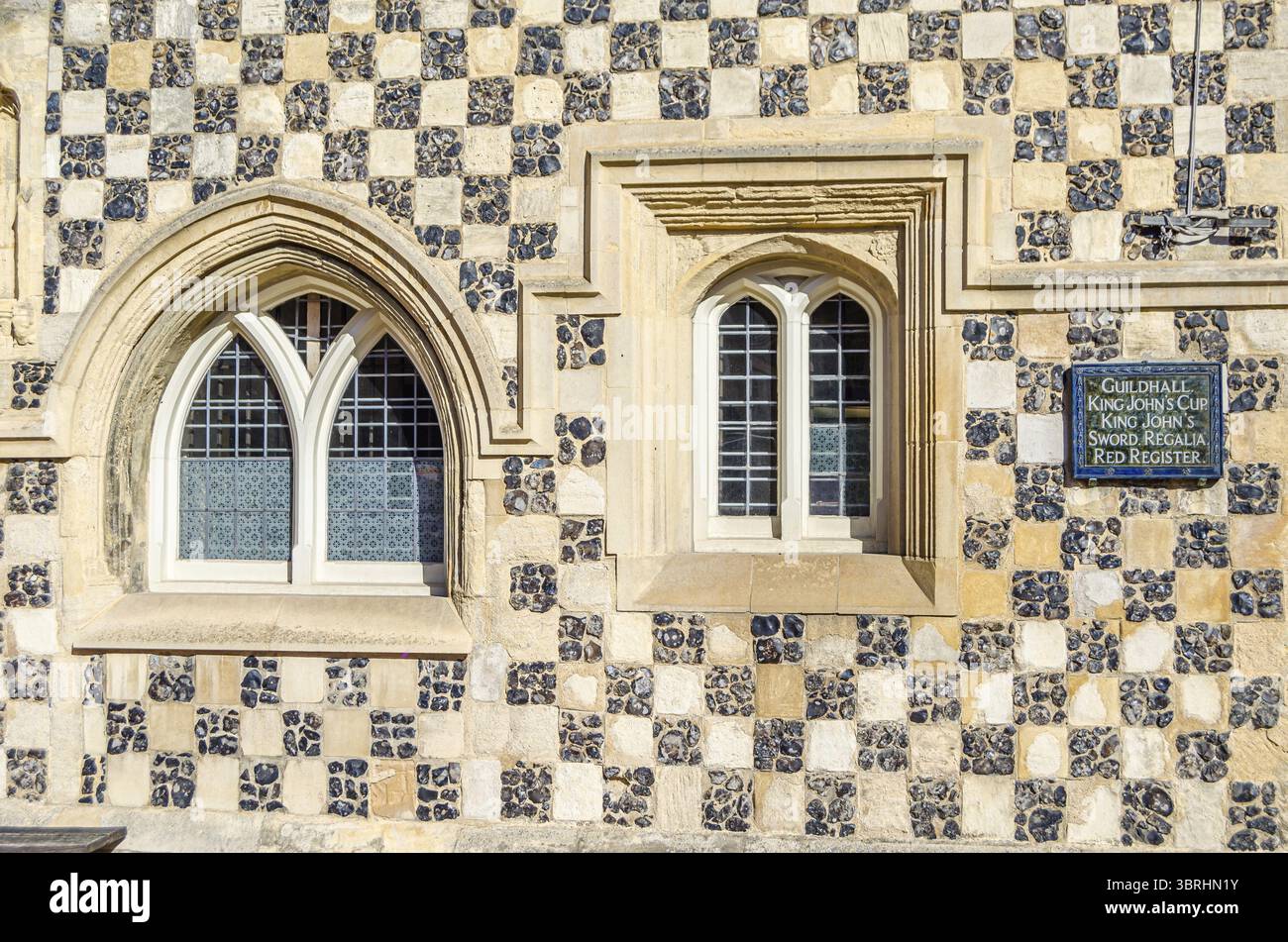 Facade of King's Lynn Guildhall, a municipal building in King's Lynn ...