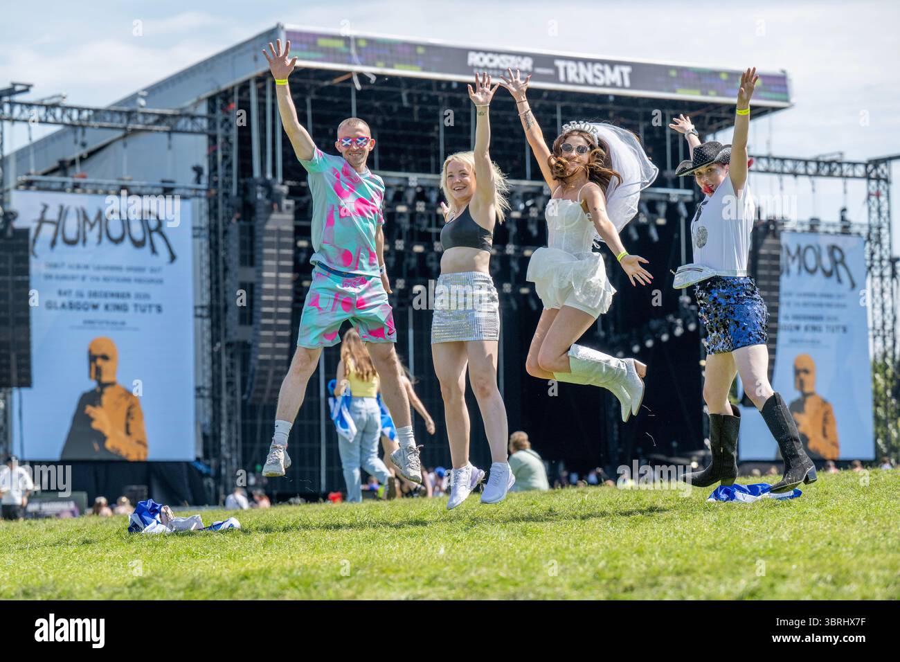 Festival goers arrive at the TRNSMT festival in Glasgow. Picture date ...